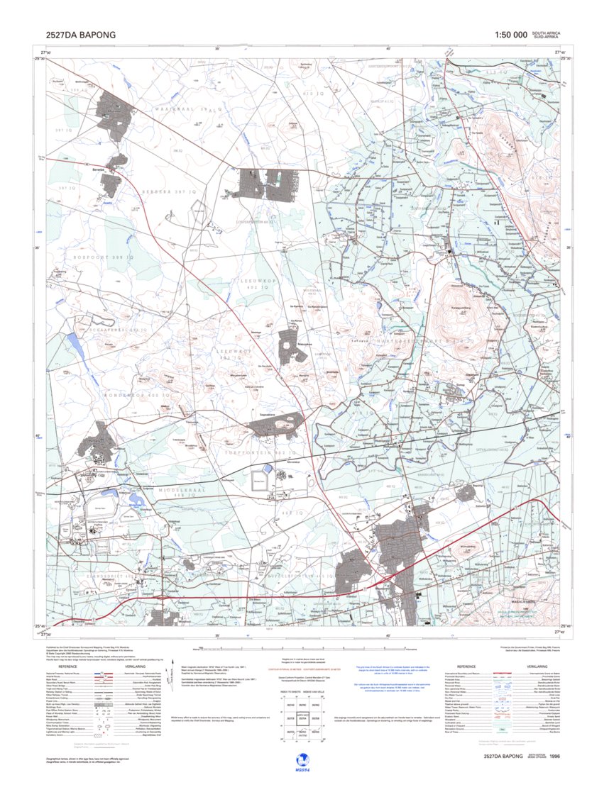 2527DA BAPONG Map by Chief Directorate: National Geo-spatial ...