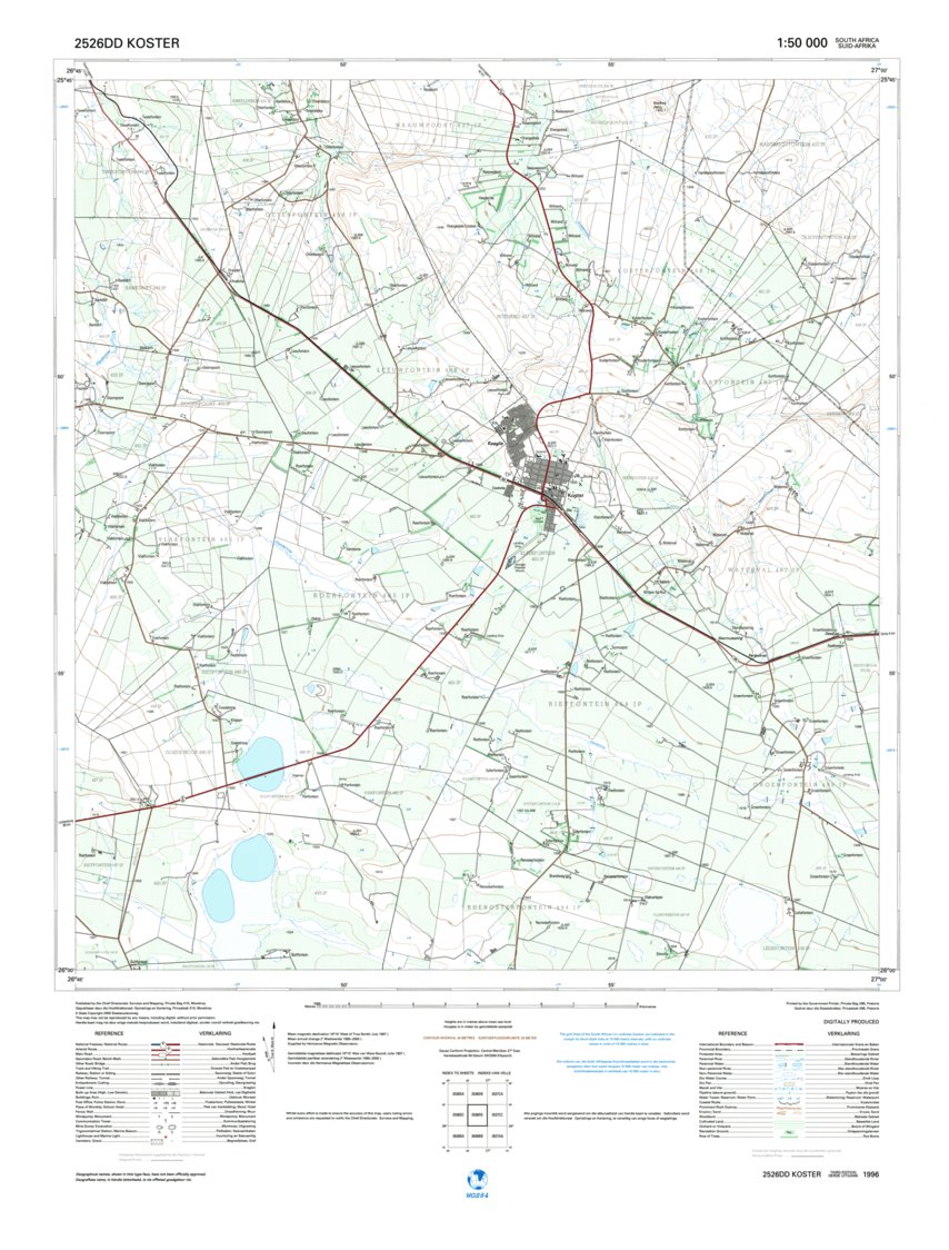 2526DD KOSTER Map by Chief Directorate: National Geo-spatial ...