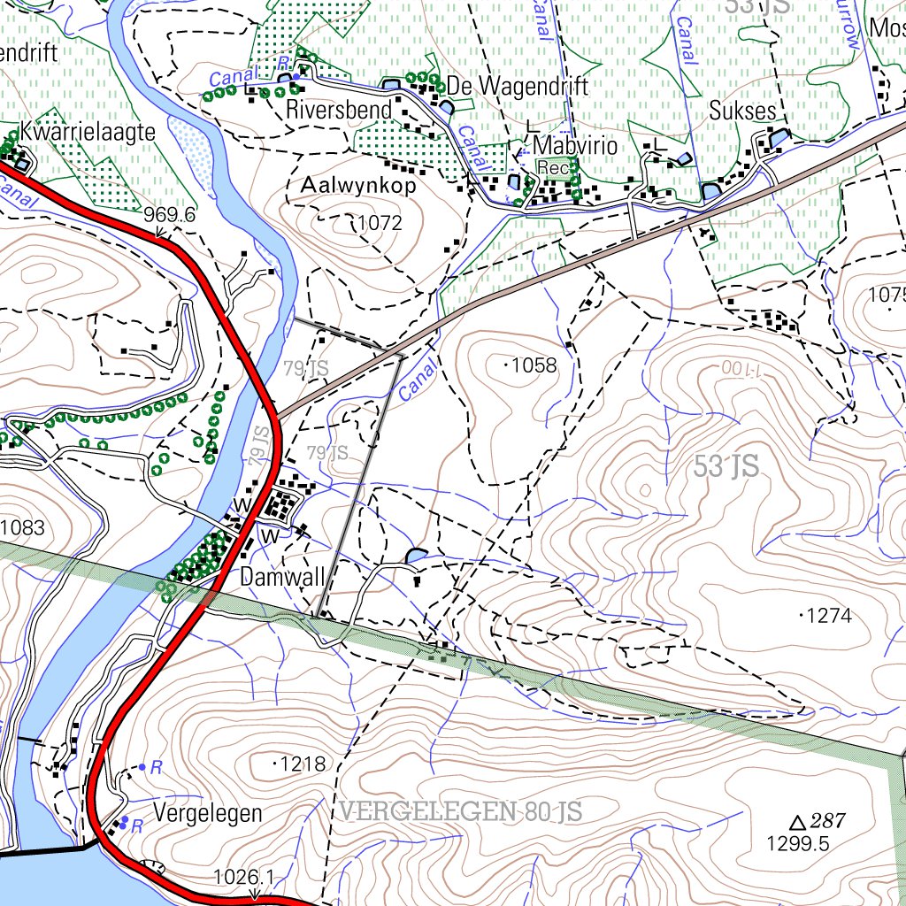 2529AD LOSKOP DAM Map by Chief Directorate: National Geo-spatial ...
