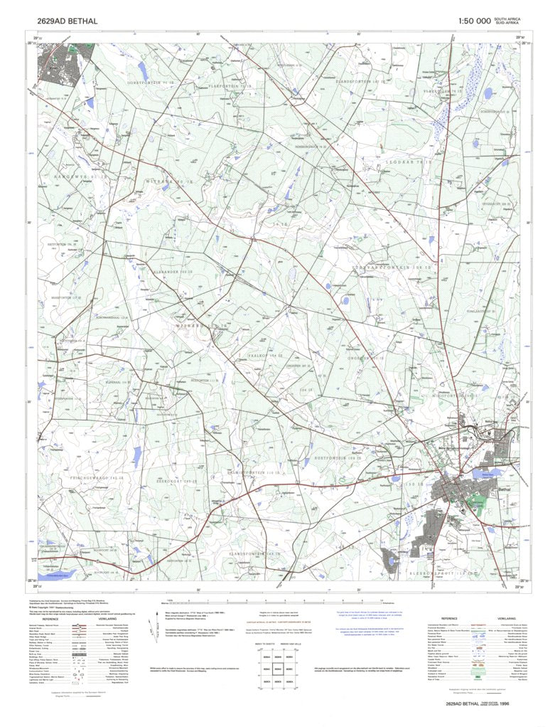 2629AD BETHAL Map by Chief Directorate: National Geo-spatial ...