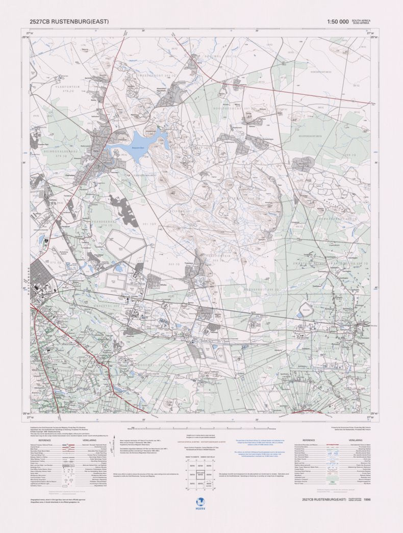 2527CB RUSTENBURG (EAST) Map by Chief Directorate: National Geo-spatial ...