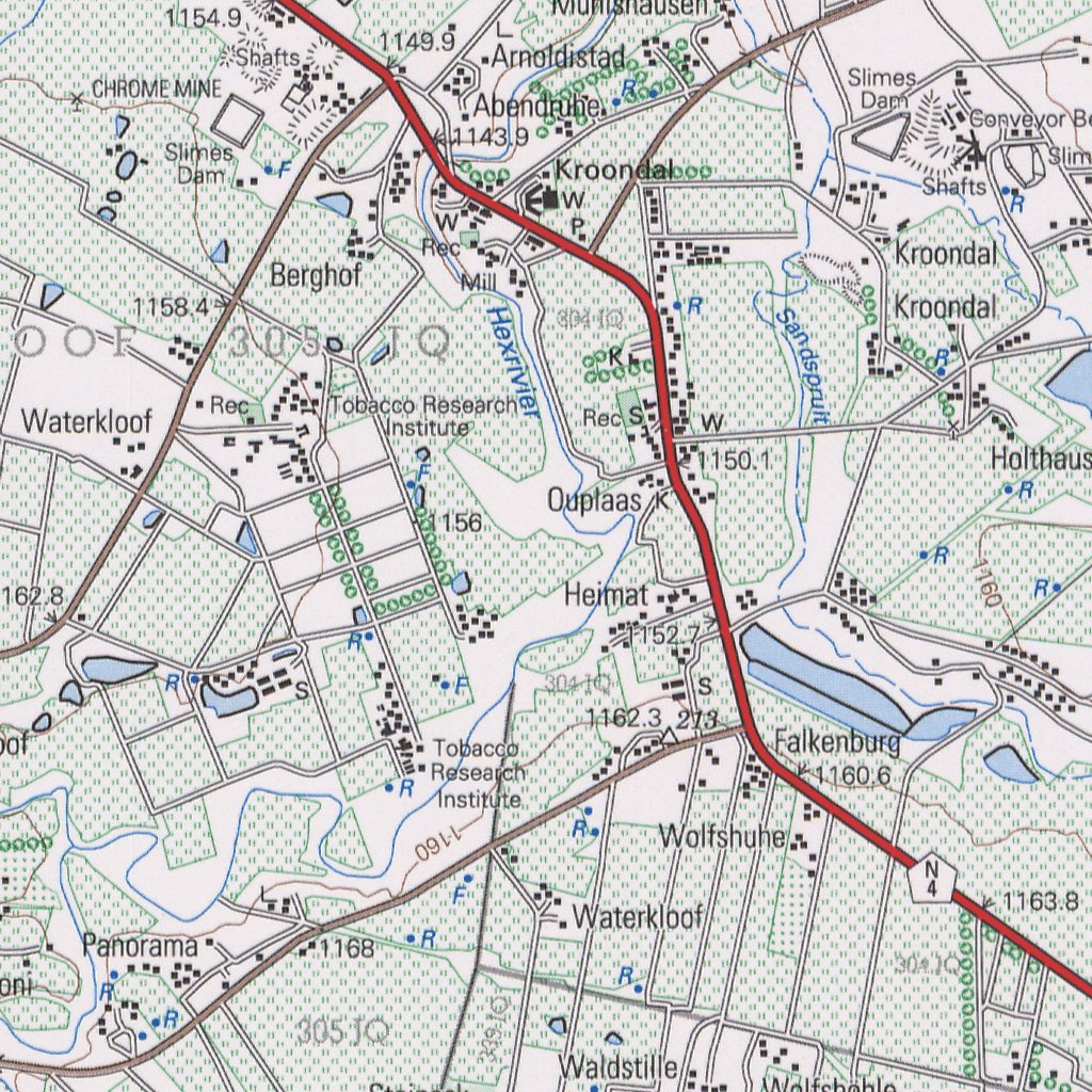 2527CB RUSTENBURG (EAST) Map by Chief Directorate: National Geo-spatial ...