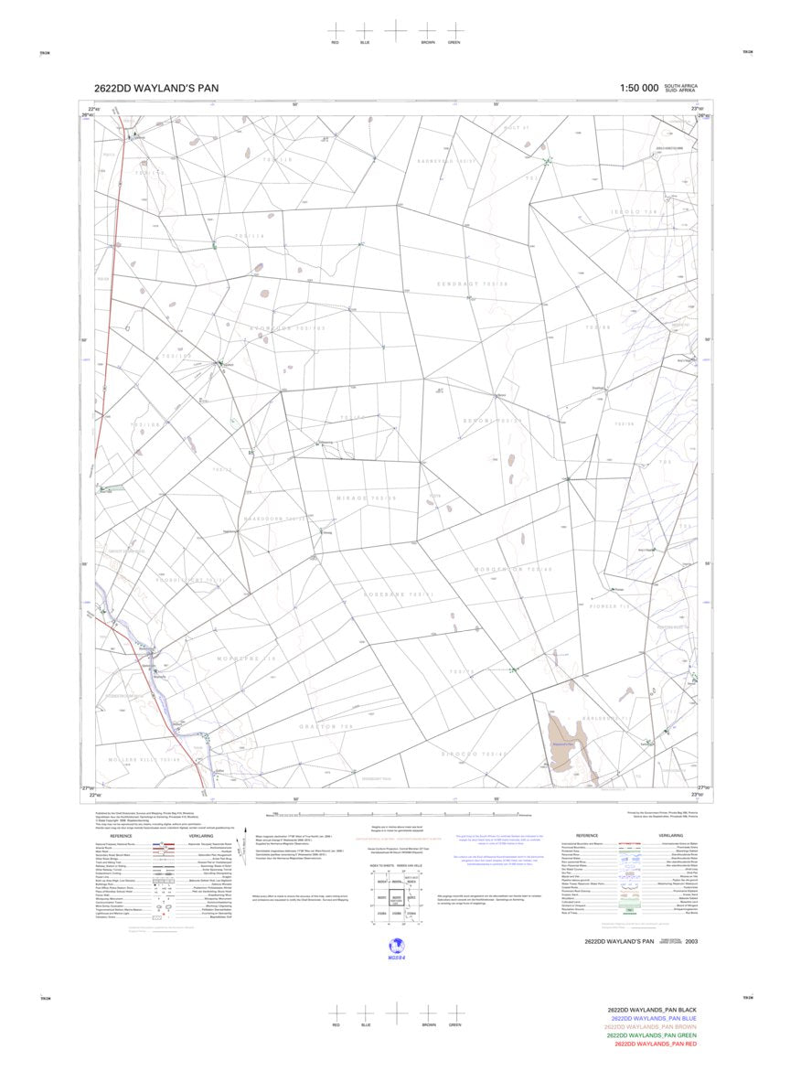 2622DD WAYLAND'S PAN Map by Chief Directorate: National Geo-spatial ...