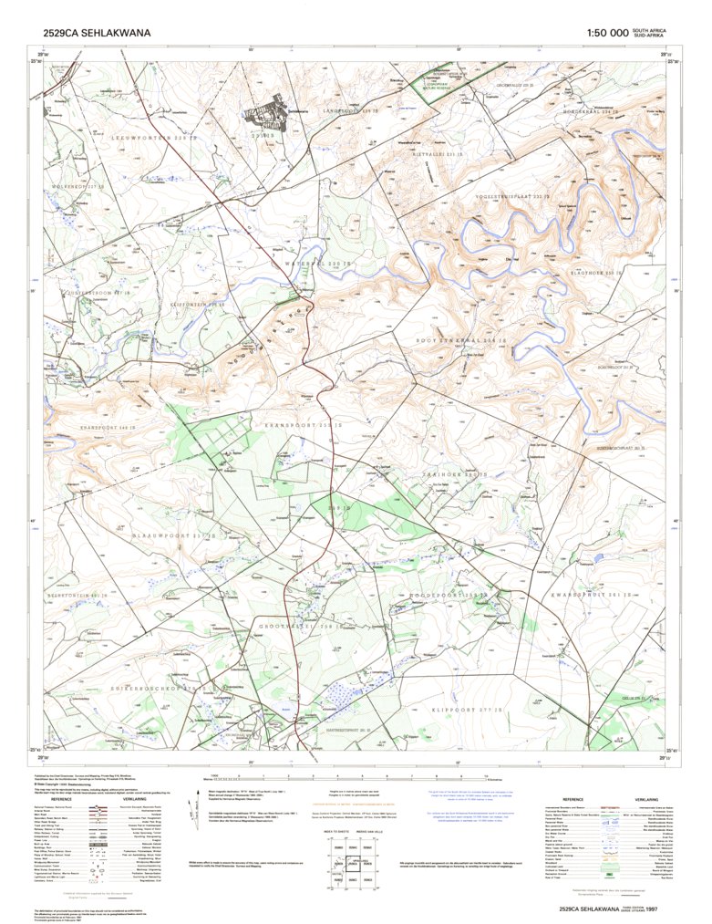 2529CA SEHLAKWANA Map by Chief Directorate: National Geo-spatial ...