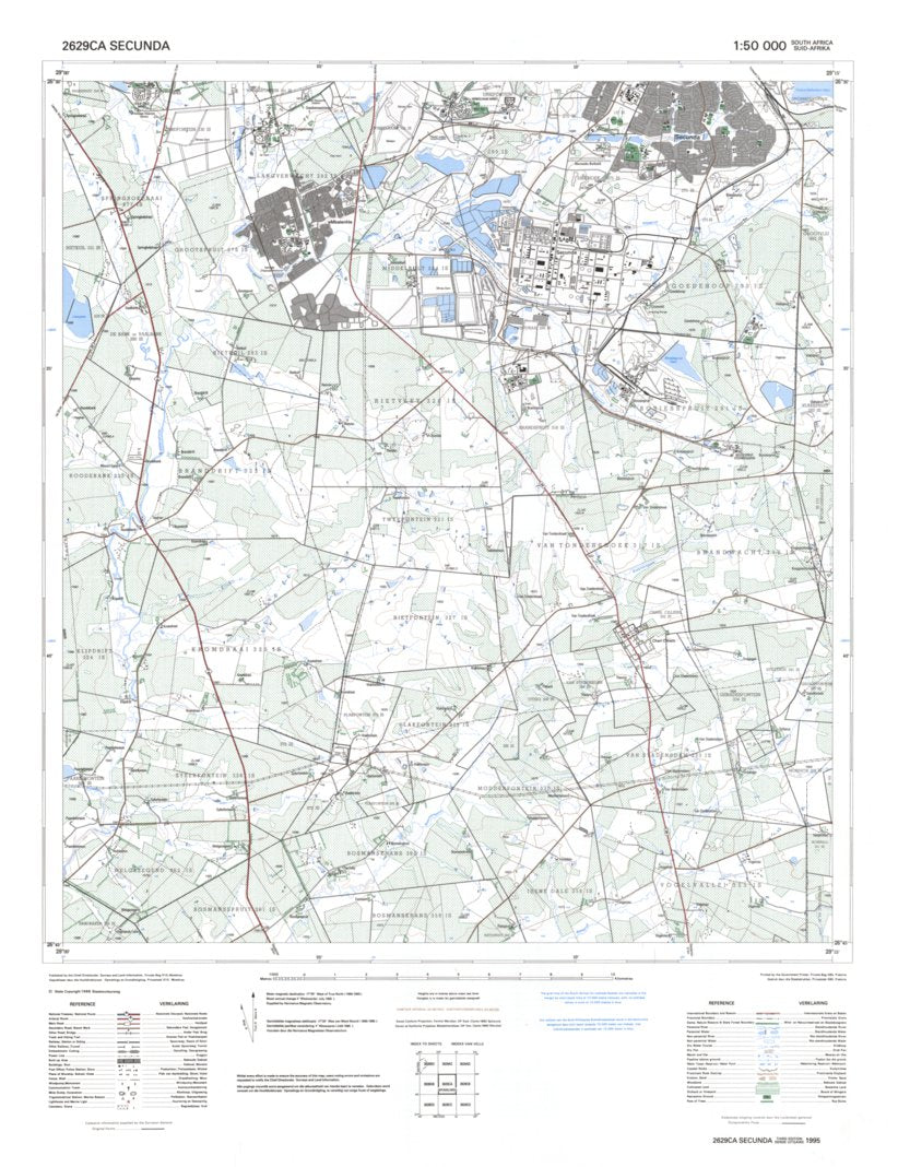 2629CA SECUNDA Map by Chief Directorate: National Geo-spatial ...