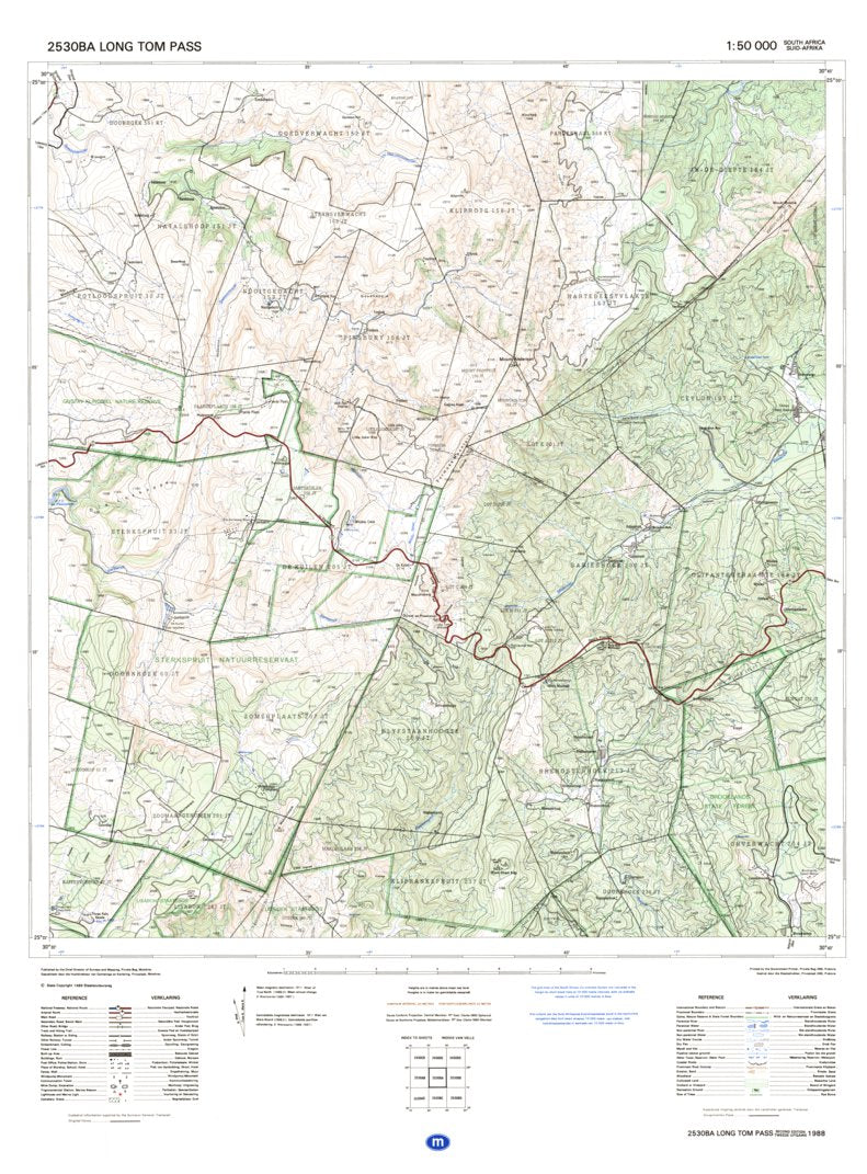 2530BA LONG TOM PASS Map by Chief Directorate: National Geo-spatial ...