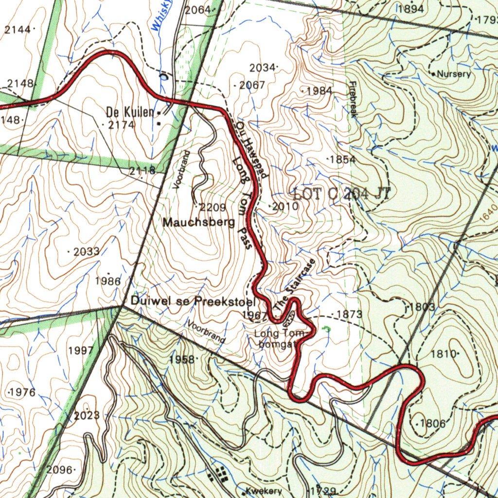 2530BA LONG TOM PASS Map by Chief Directorate: National Geo-spatial ...