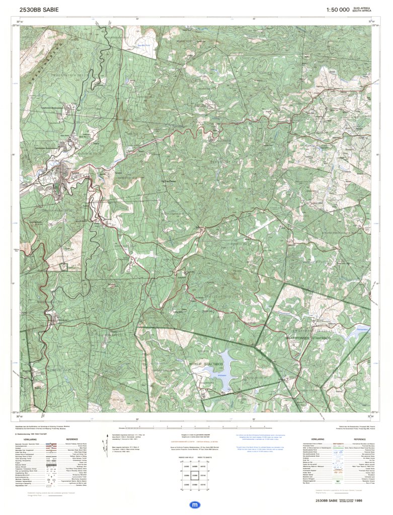 2530BB SABIE Map by Chief Directorate: National Geo-spatial Information ...