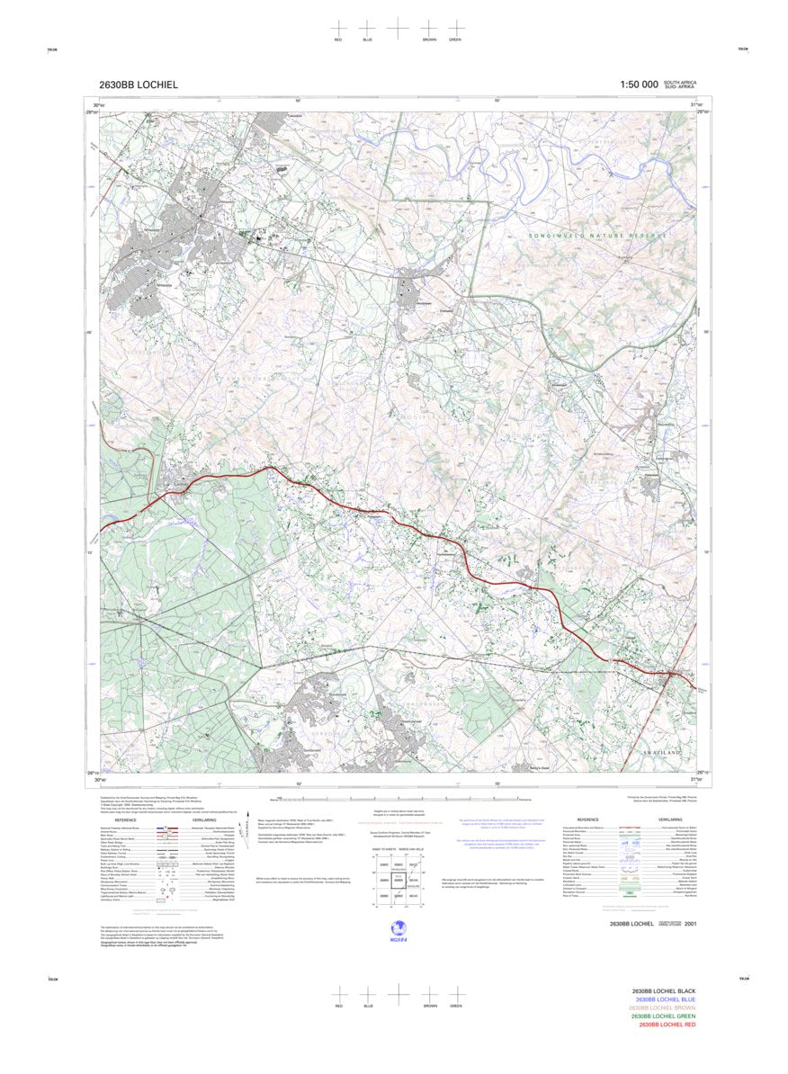 2630BB LOCHIEL Map by Chief Directorate: National Geo-spatial ...