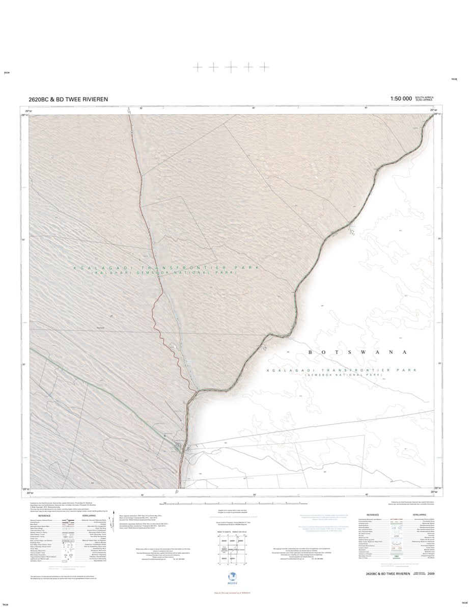 2620BC, BD TWEEE RIVIEREN Map by Chief Directorate: National Geo ...