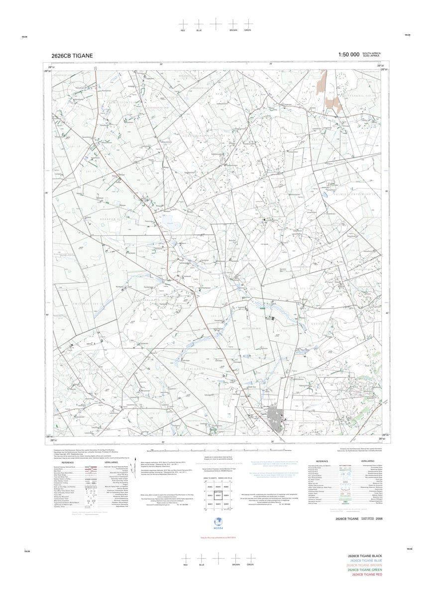 2626CB TIGANE Map by Chief Directorate: National Geo-spatial ...