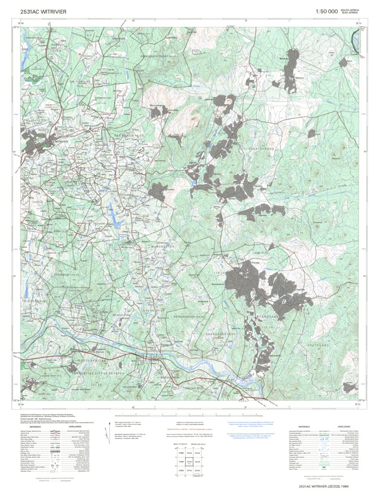 2531AC WITRIVIER Map by Chief Directorate: National Geo-spatial ...