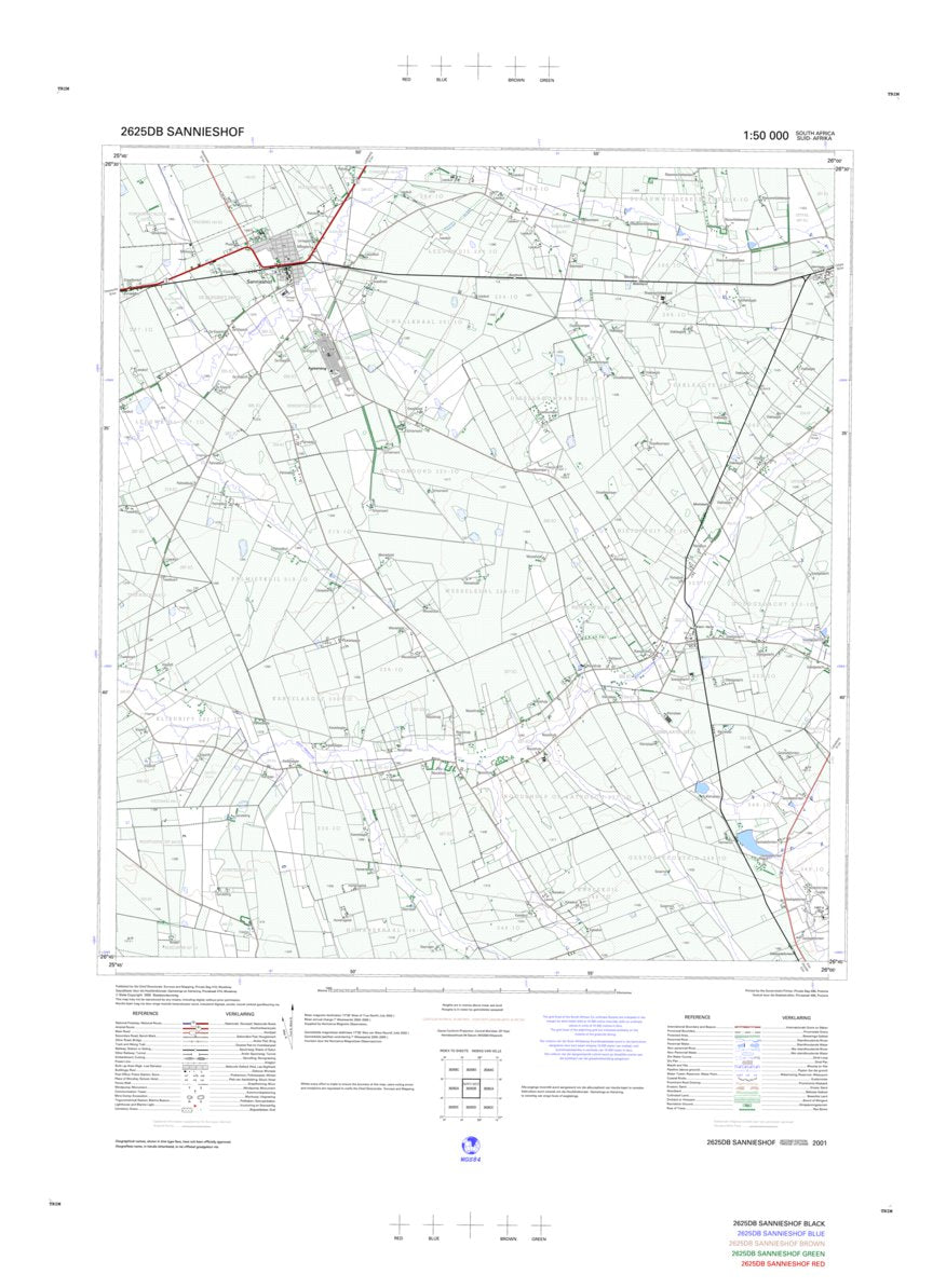 2625DB SANNIESHOF Map by Chief Directorate: National Geo-spatial ...
