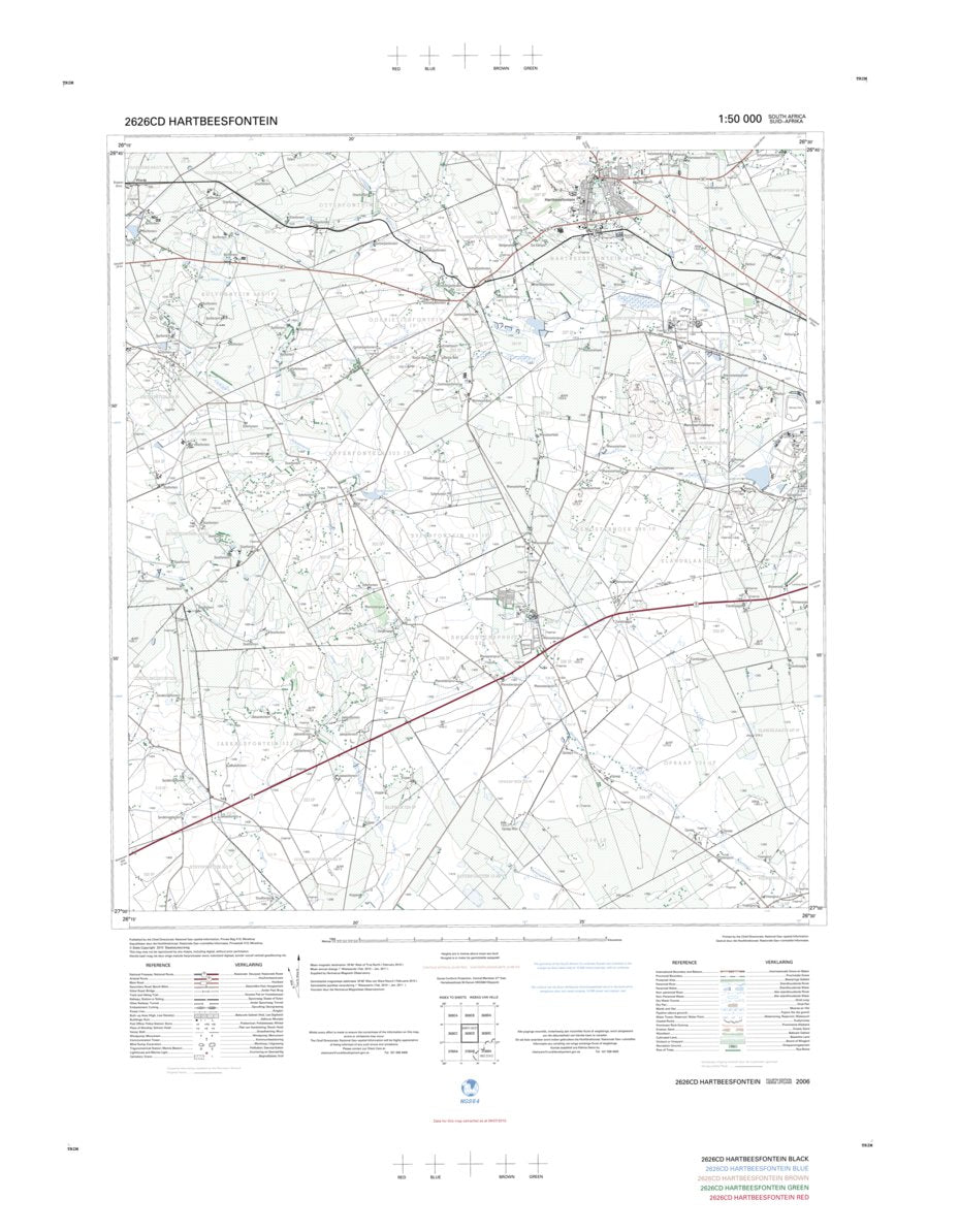 2626CD HARTBEESFONTEIN Map by Chief Directorate: National Geo-spatial ...
