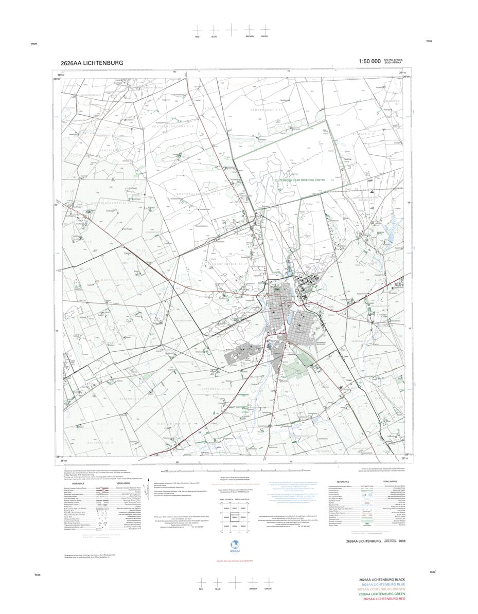 2626AA LICHTENBURG Map by Chief Directorate: National Geo-spatial ...