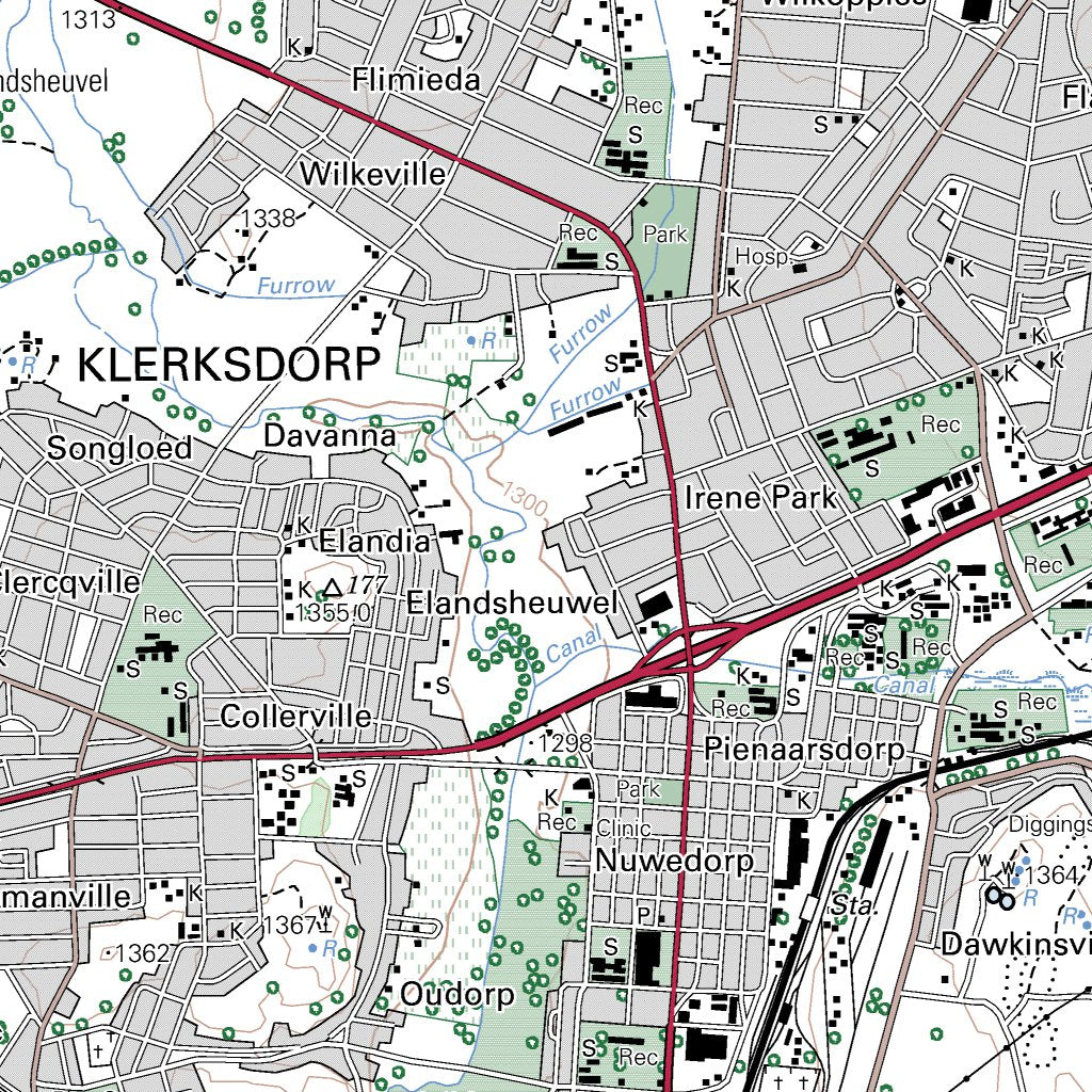 2626DC KLERKSDORP Map by Chief Directorate: National Geo-spatial ...
