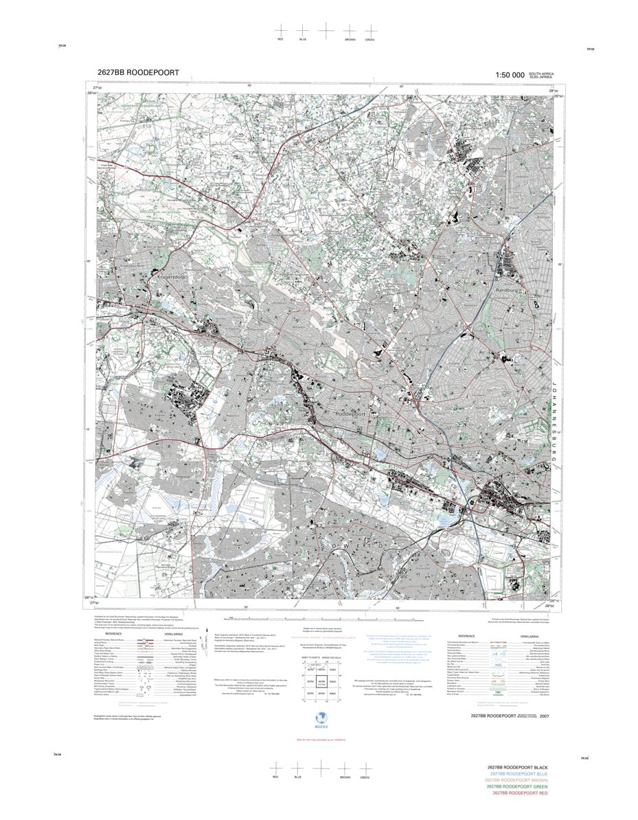 2627BB ROODEPOORT Map by Chief Directorate: National Geo-spatial ...