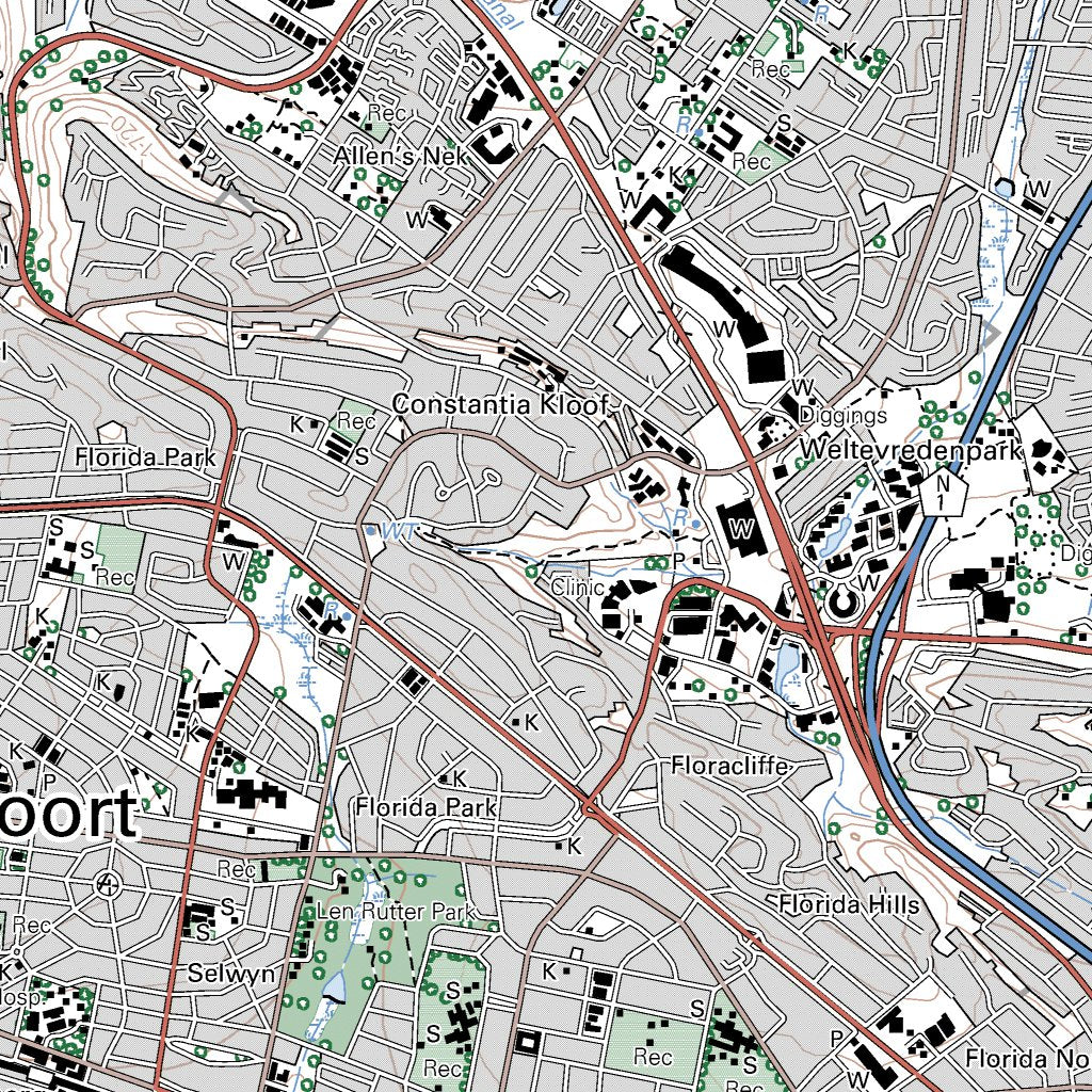 2627BB ROODEPOORT Map by Chief Directorate: National Geo-spatial ...