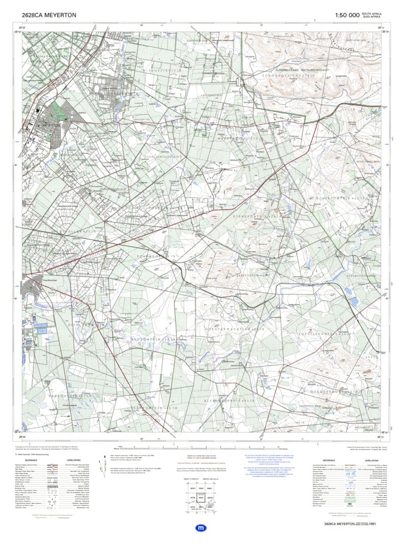 2628CA MEYERTON Map by Chief Directorate: National Geo-spatial ...