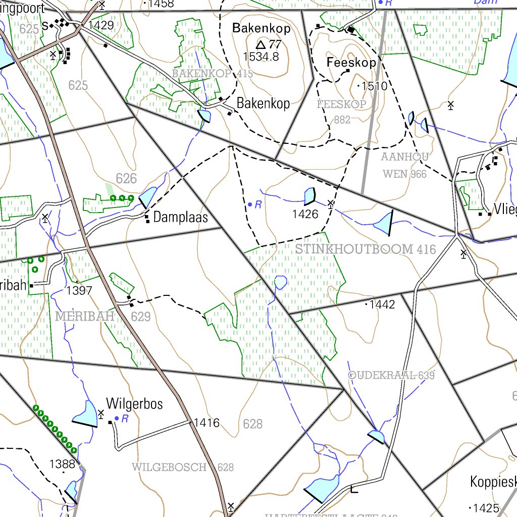 2727AB VREDEFORT Map by Chief Directorate: National Geo-spatial ...