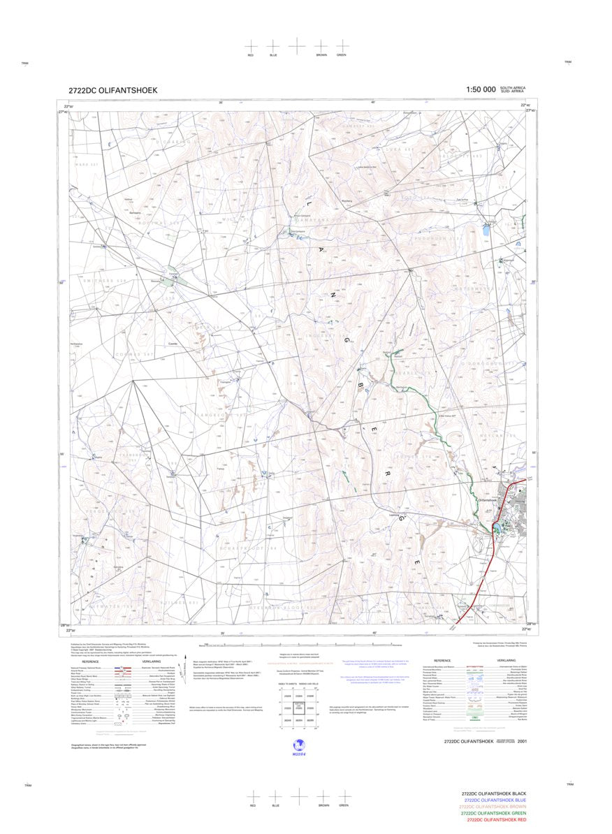 2722DC OLIFANTSHOEK Map by Chief Directorate: National Geo-spatial ...
