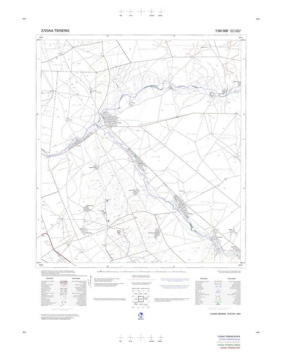 2723AA TSINENG Map by Chief Directorate: National Geo-spatial ...