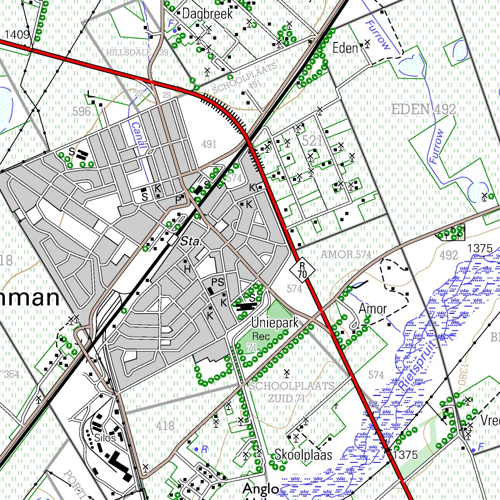 2727CC HENNENMAN Map by Chief Directorate: National Geo-spatial ...