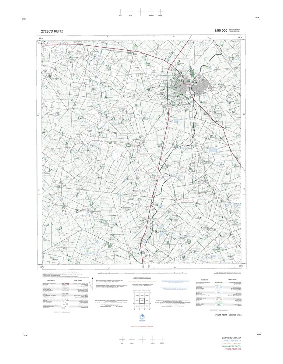 2728CD REITZ Map by Chief Directorate: National Geo-spatial Information ...