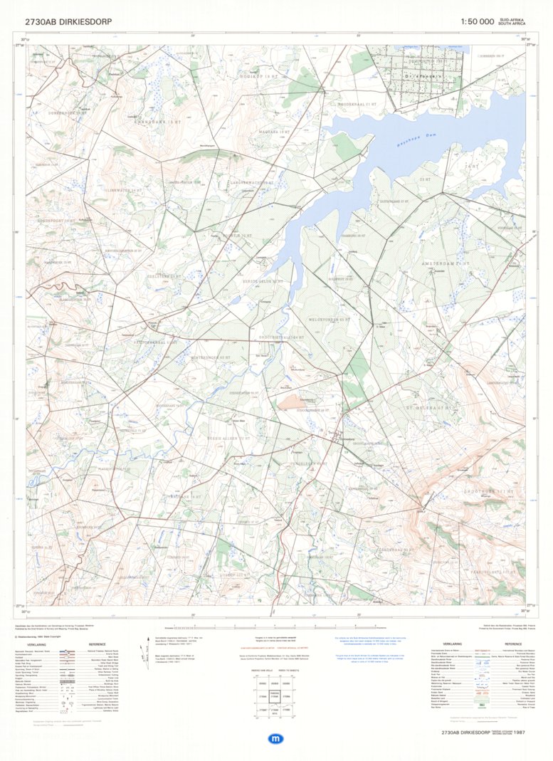 2730AB DIRKIESDORP Map by Chief Directorate: National Geo-spatial ...