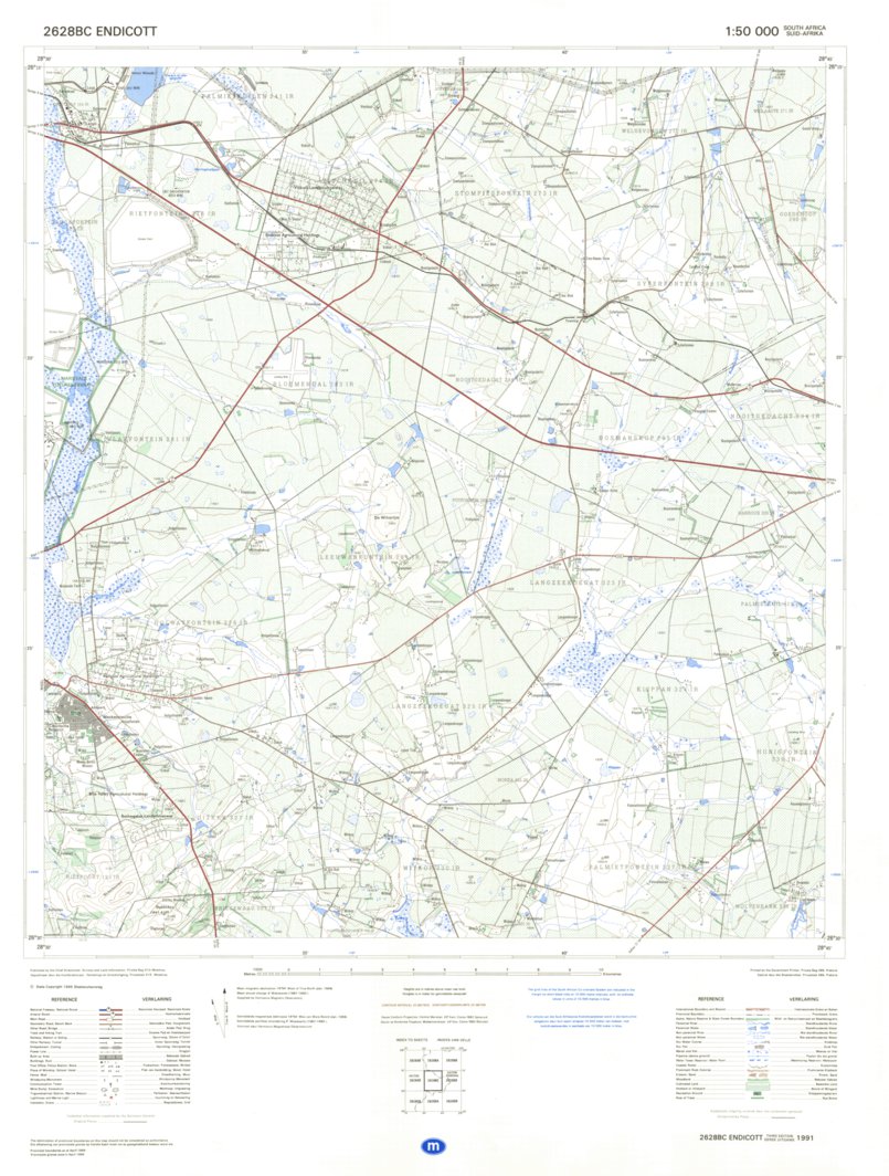 2628BC ENDICOTT Map by Chief Directorate: National Geo-spatial ...