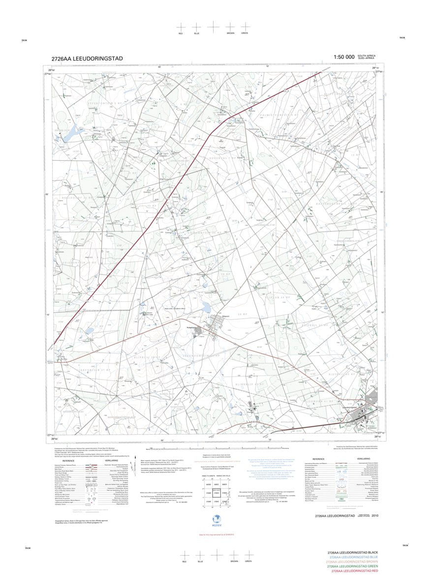 2726AA LEEUDORINGSTAD Map by Chief Directorate: National Geo-spatial ...