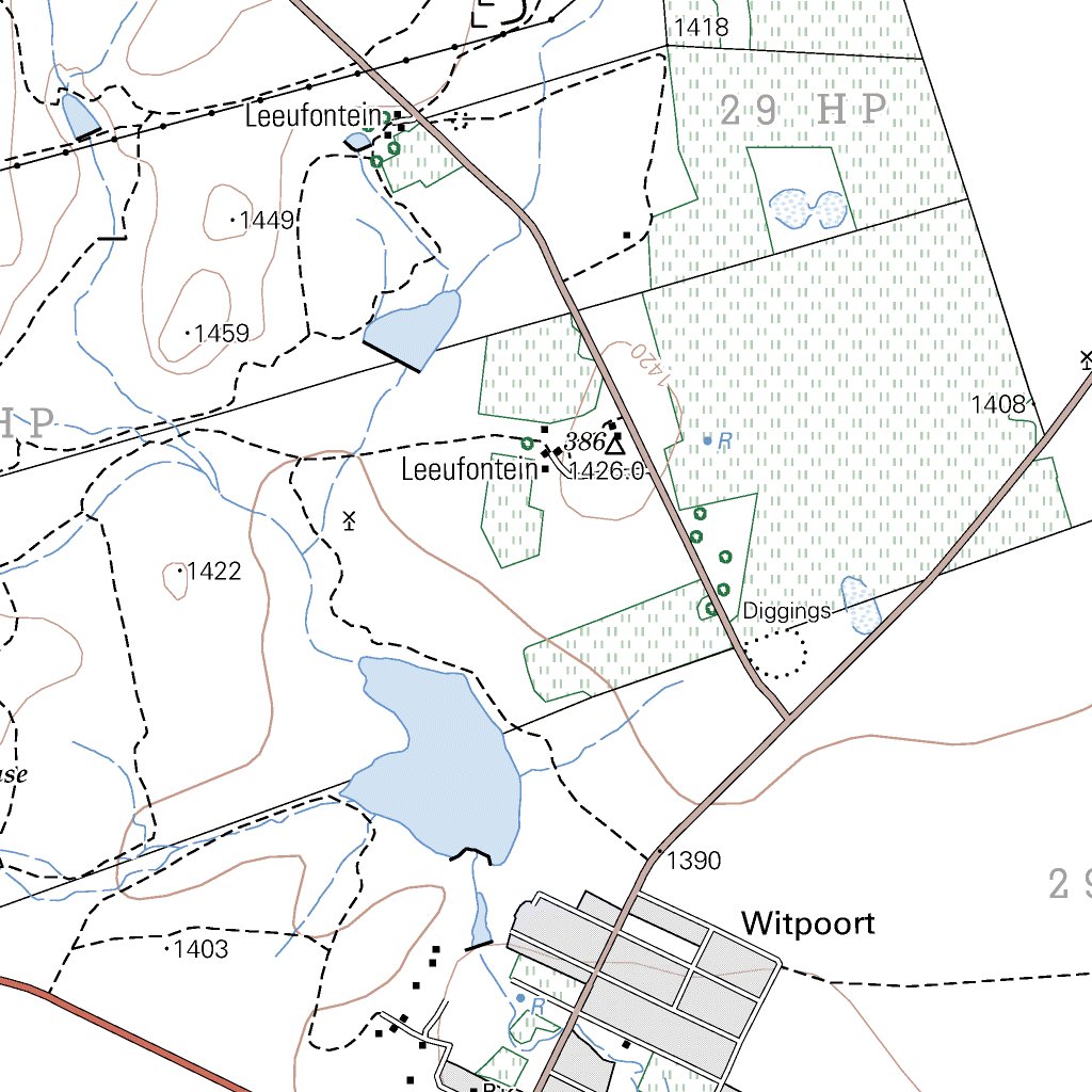 2726AA LEEUDORINGSTAD Map by Chief Directorate: National Geo-spatial ...