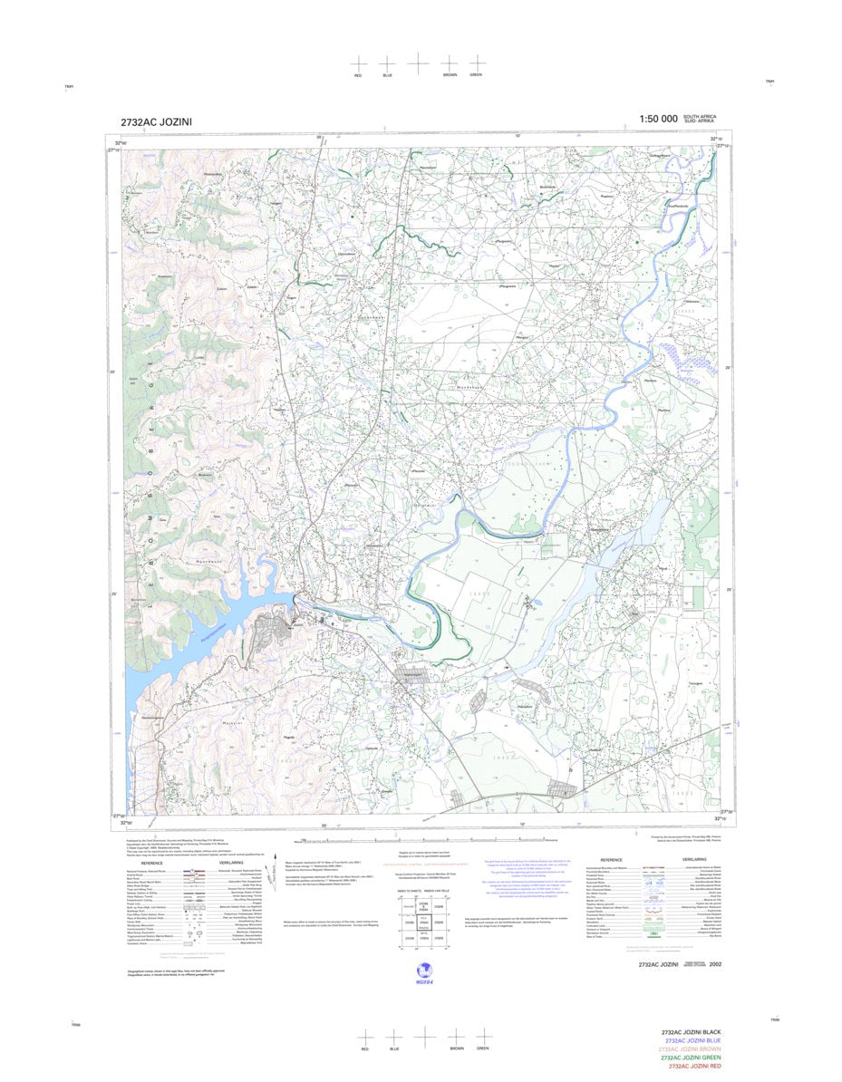 2732AC JOZINI Map by Chief Directorate: National Geo-spatial ...