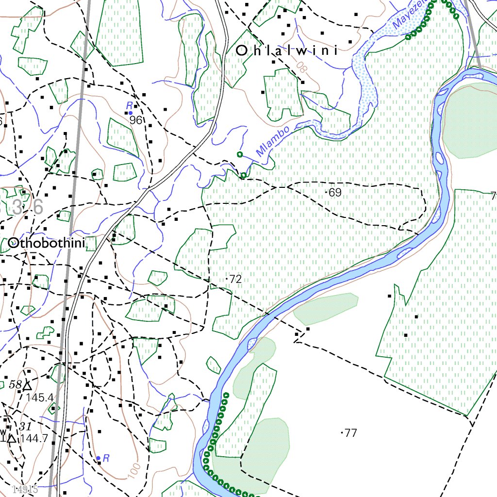 2732AC JOZINI Map by Chief Directorate: National Geo-spatial ...