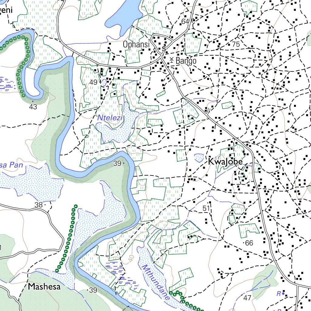 2732CB LOWER MKUZE Map by Chief Directorate: National Geo-spatial ...