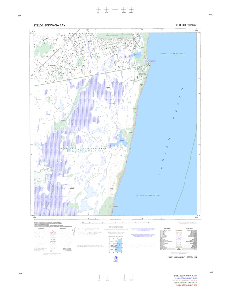 2732DA SODWANA BAY Map by Chief Directorate: National Geo-spatial ...