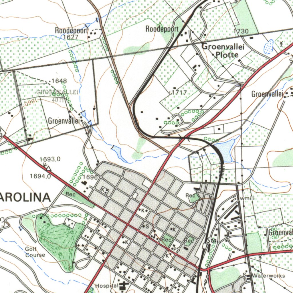2630AA CAROLINA Map by Chief Directorate: National Geo-spatial ...