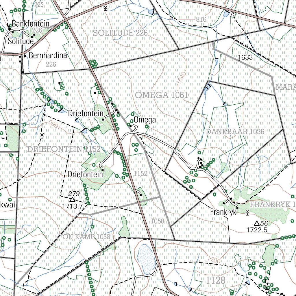 2728DC BERNHARDINA Map by Chief Directorate: National Geo-spatial ...