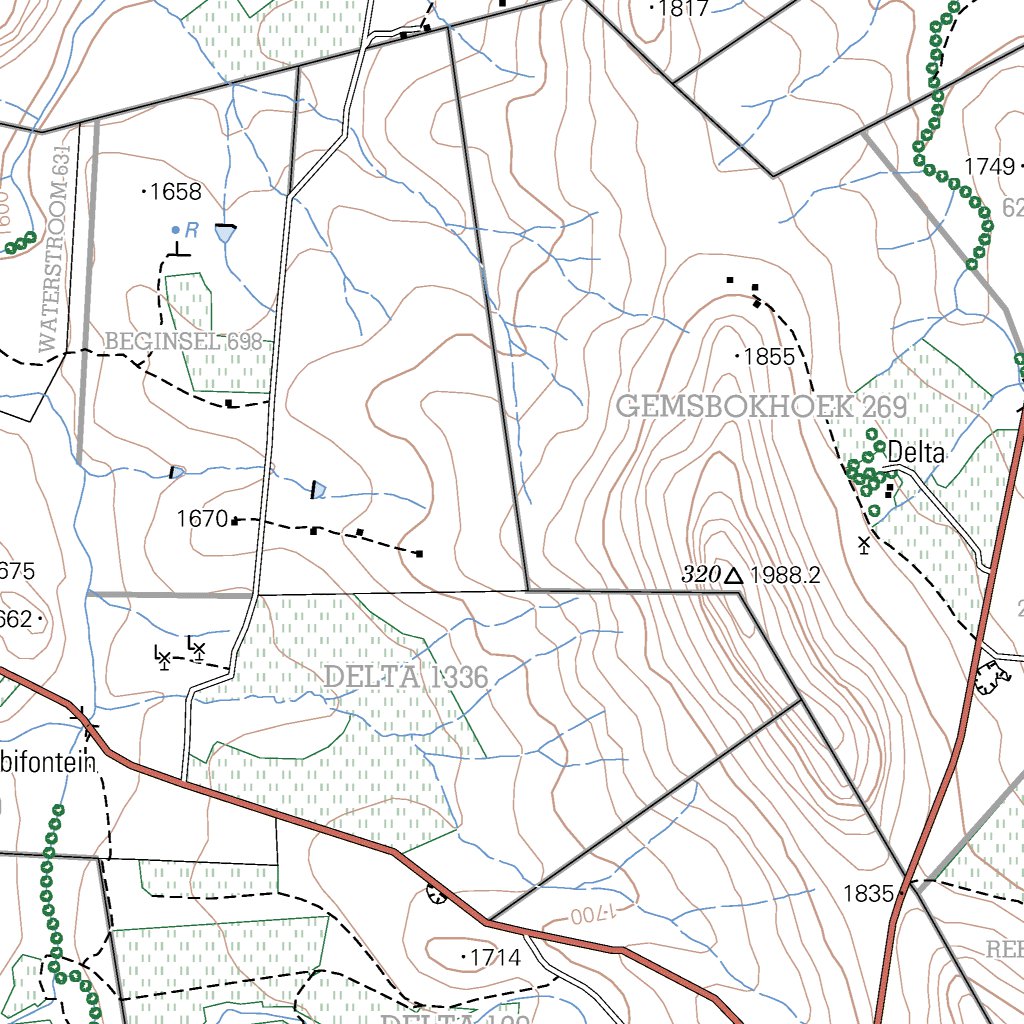 South Africa 1:50k Sheet: 2729AD Map by Chief Directorate: National Geo ...