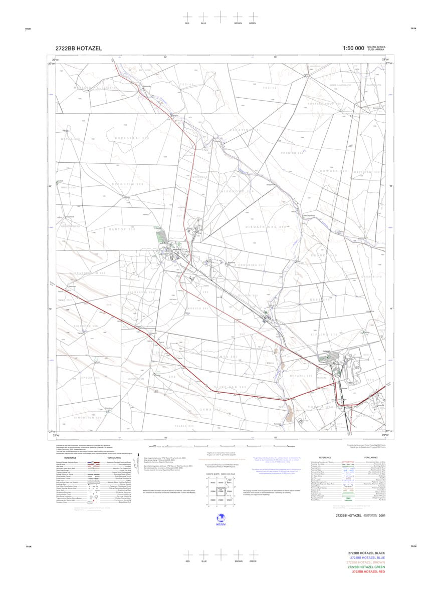 2722BB HOTAZEL Map by Chief Directorate: National Geo-spatial ...