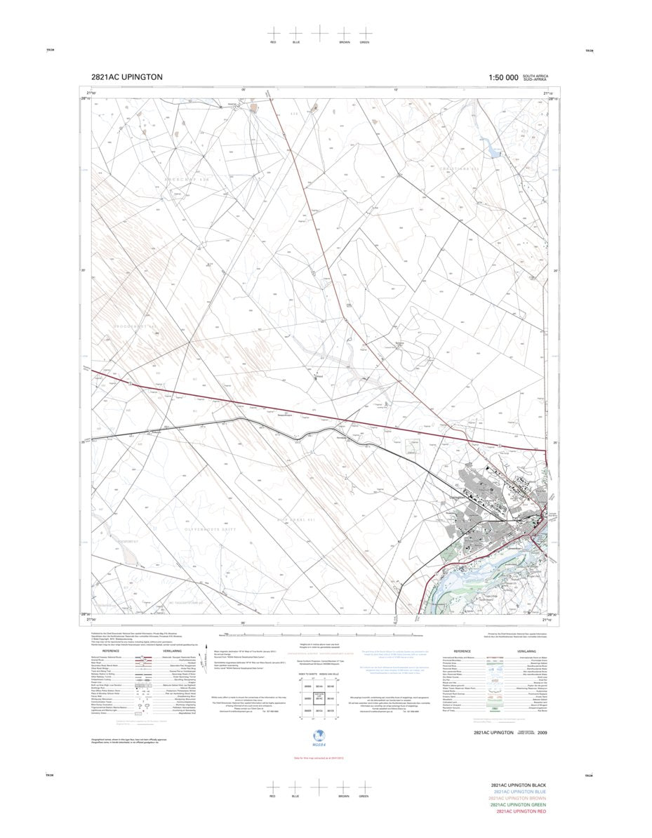 2821AC UPINGTON Map by Chief Directorate: National Geo-spatial ...