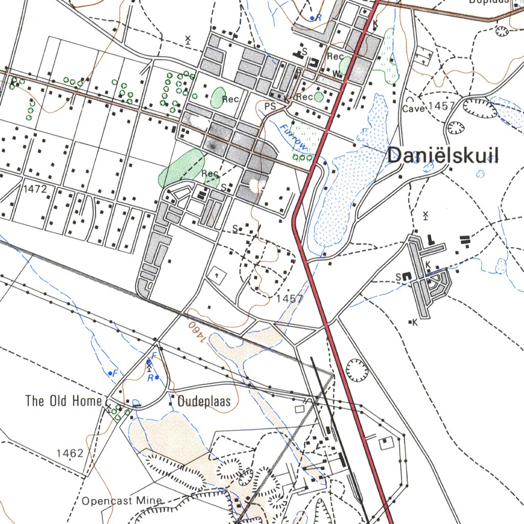 2823BA DANIËLSKUIL Map by Chief Directorate: National Geo-spatial ...