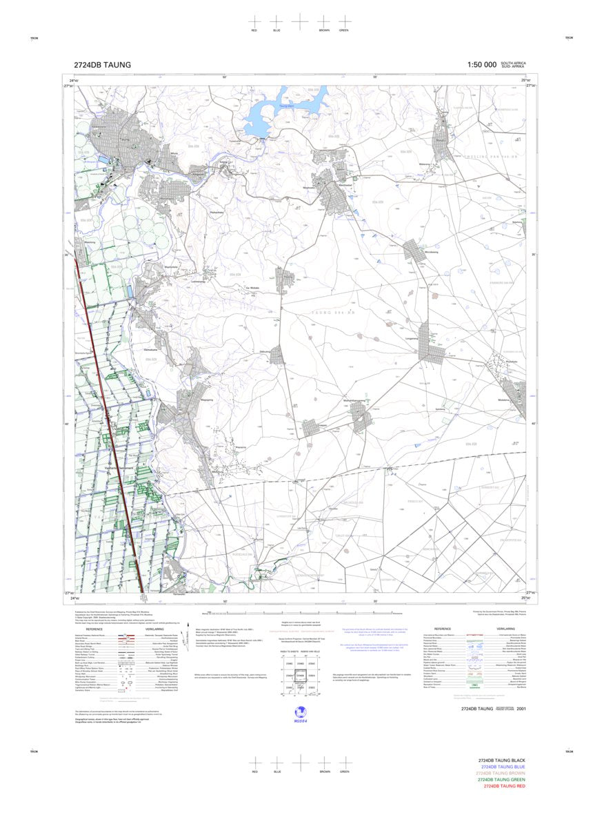 2724DB TAUNG Map by Chief Directorate: National Geo-spatial Information ...