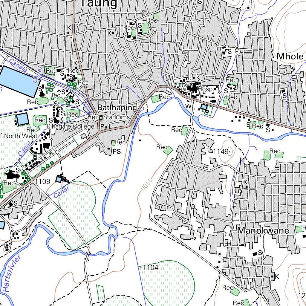 2724DB TAUNG Map by Chief Directorate: National Geo-spatial Information ...
