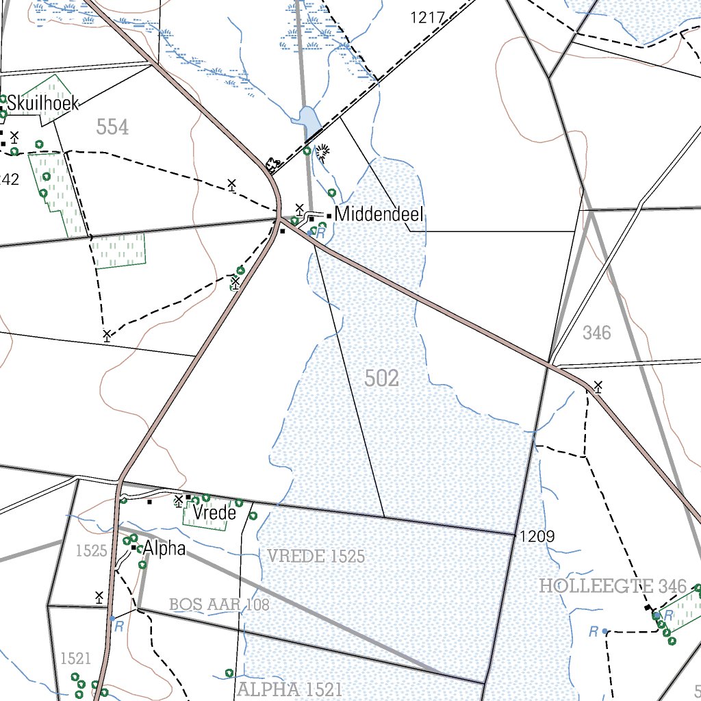 2825CB BLAAUWBOSCH Map by Chief Directorate: National Geo-spatial ...