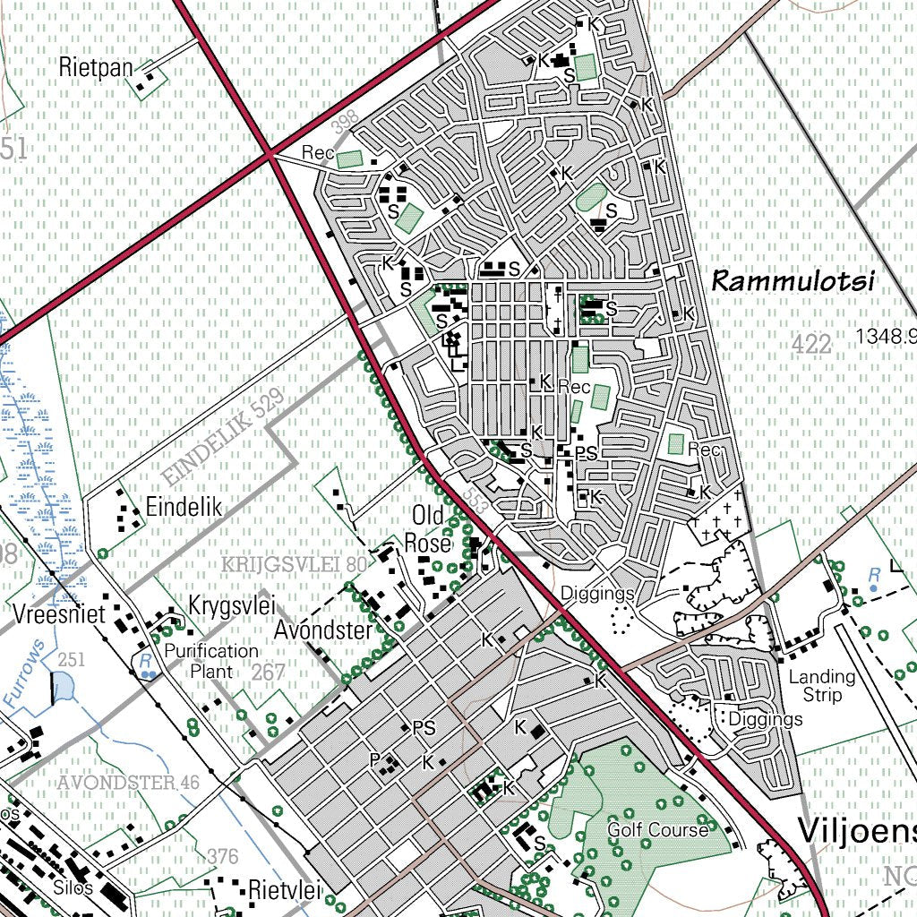 2726BB VILJOENSKROON Map by Chief Directorate: National Geo-spatial ...