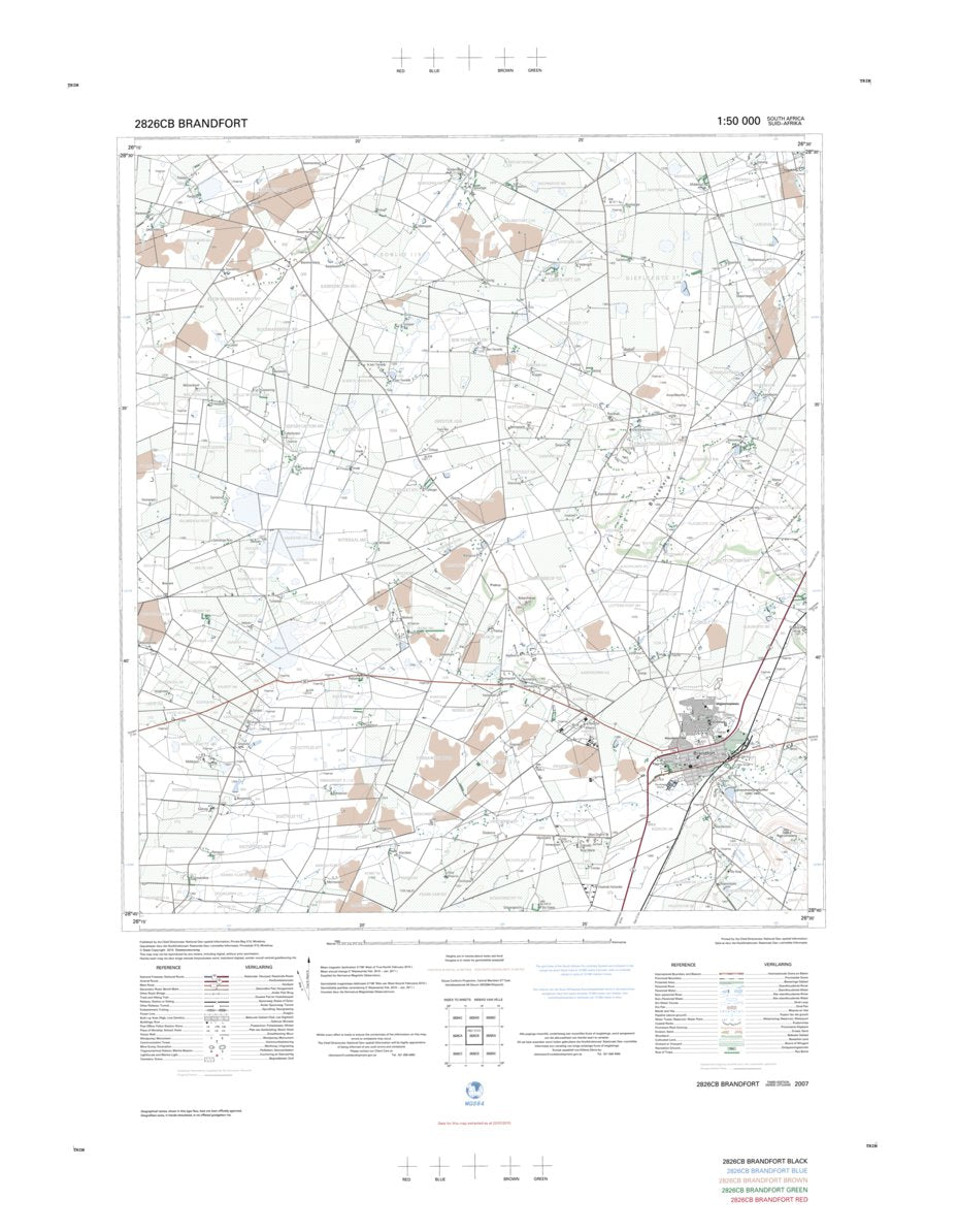 2826CB BRANDFORT Map by Chief Directorate: National Geo-spatial ...