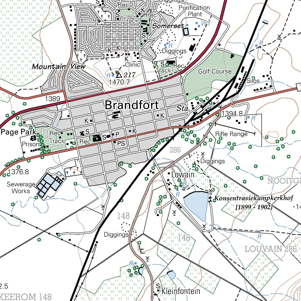 2826CB BRANDFORT Map by Chief Directorate: National Geo-spatial ...