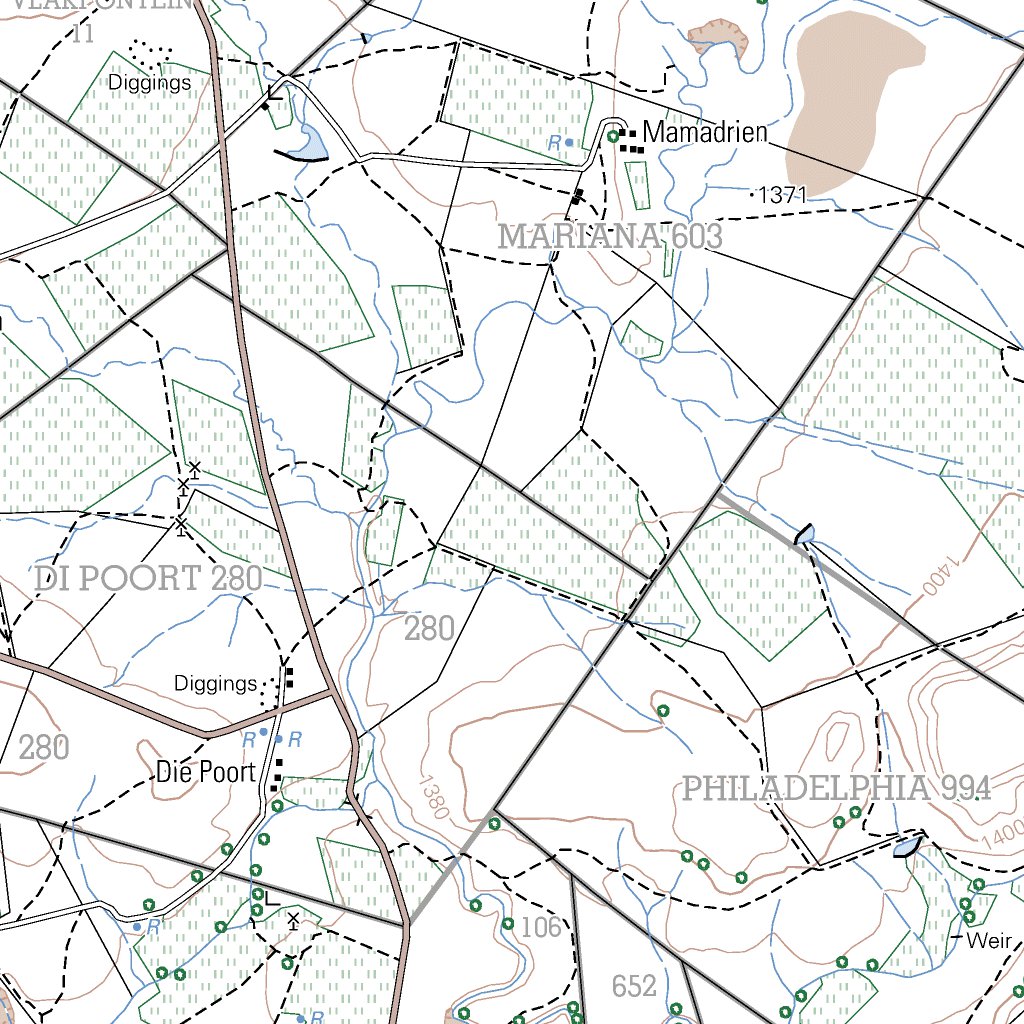 2826DC SPITSKOP Map by Chief Directorate: National Geo-spatial ...