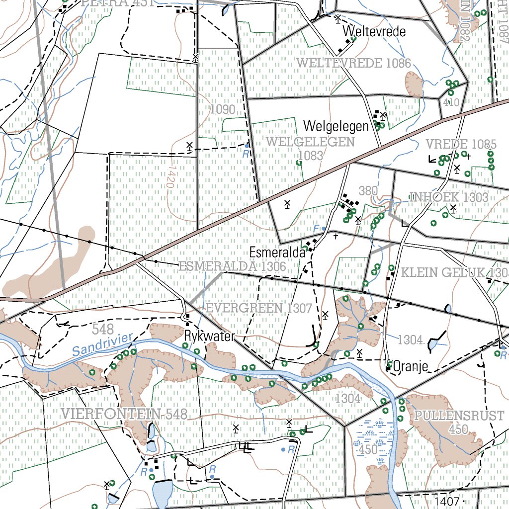 2827AD RIETSPRUIT Map by Chief Directorate: National Geo-spatial ...
